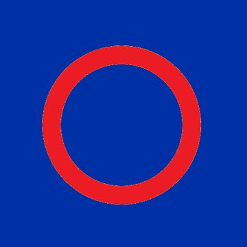 "red circle blue background" Poster for Sale by miaterinka | Redbubble