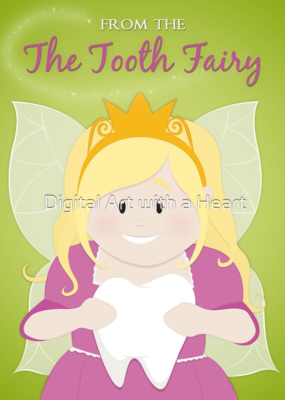 "Tooth Fairy Greetings Card" by Digital Art with a Heart | Redbubble