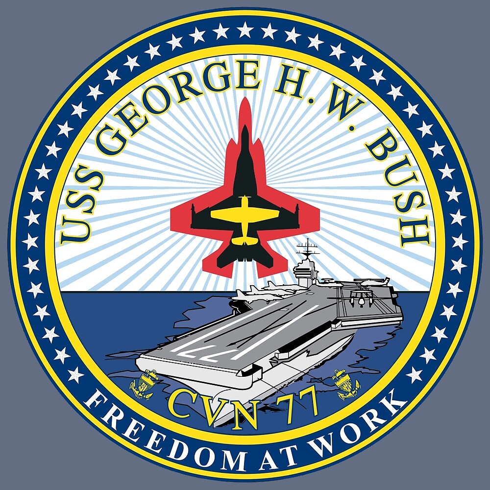 "USS George H.W. Bush (CVN-77) - US Navy" by wordwidesymbols | Redbubble
