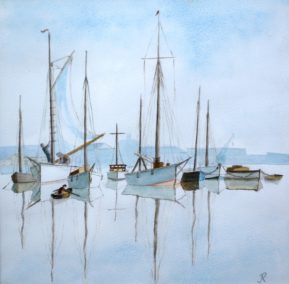 "Early Morning Newhaven, (after Roland Hilder) by John Rees" by ...