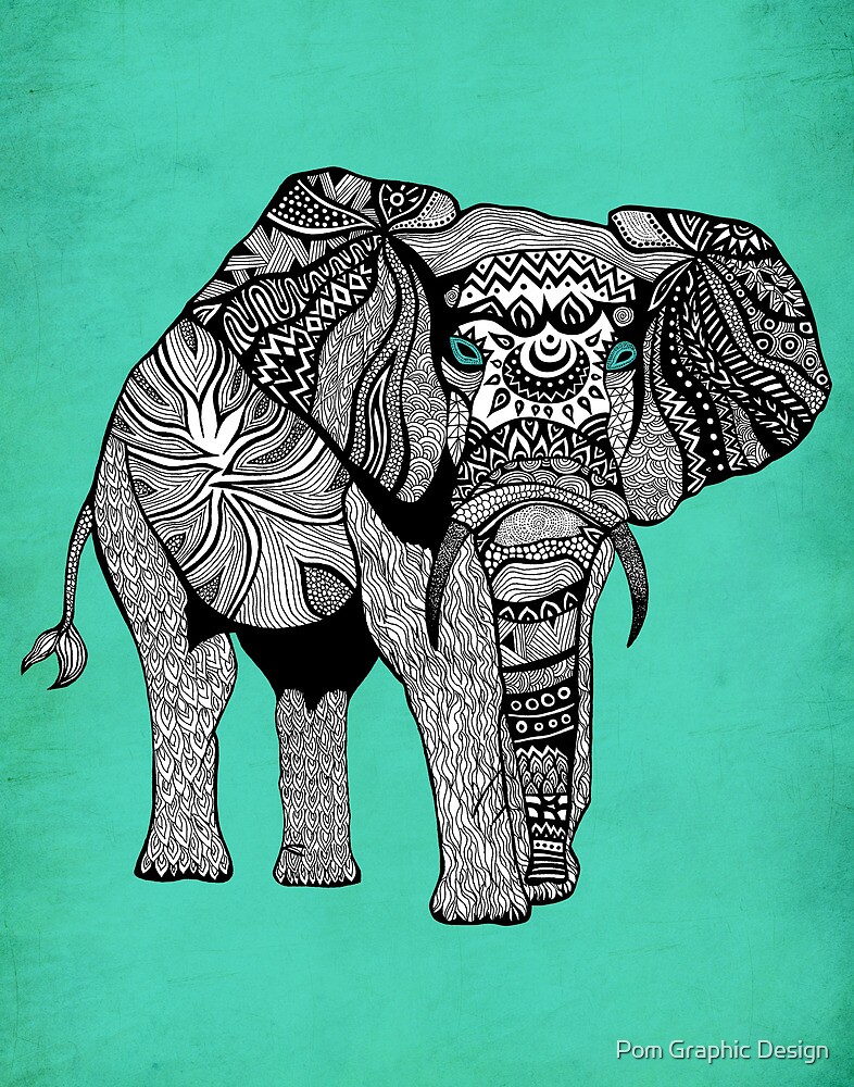 "Tribal Elephant of Namibia" by Pom Graphic Design | Redbubble