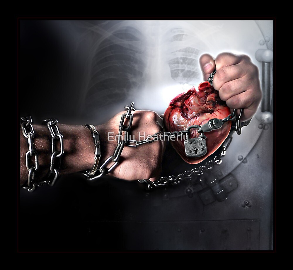"Locked Heart in Chains" by Emily Heatherly | Redbubble