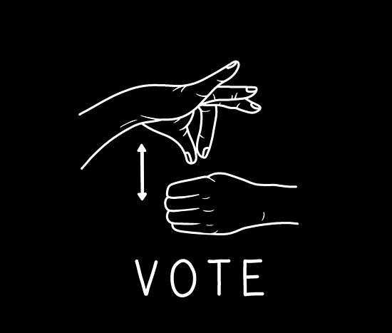 "Vote ASL" Poster by ValentinaHramov | Redbubble