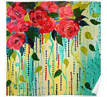"ROSE RAGE Acrylic Painting Stunning Summer Floral Abstract Flower ...