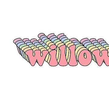 "willow name sticker" Sticker for Sale by youtubemugs | Redbubble