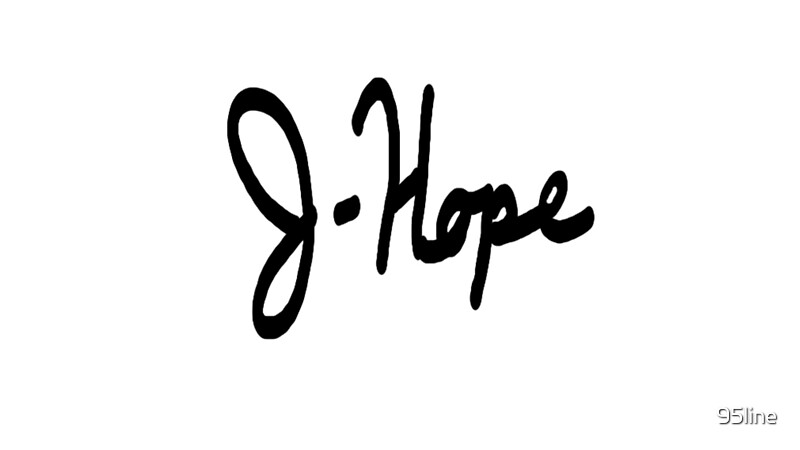 "BTS J-HOPE Cursive" by 95line | Redbubble