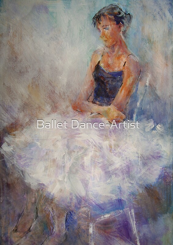 "Sitting Pretty - Painting Of Young Ballet Dancer" by Ballet Dance ...