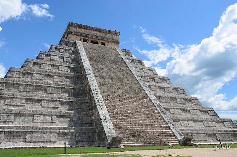 "The Pyramid at Chichen Itza, Mexico" by yobab | Redbubble