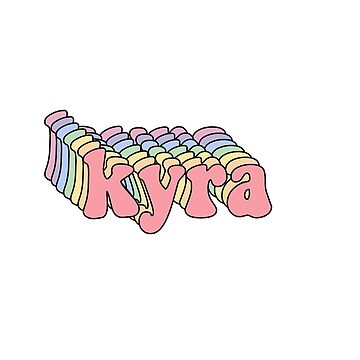 "kyra name sticker" Sticker for Sale by youtubemugs | Redbubble