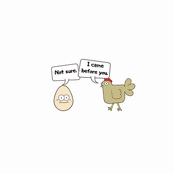 "Chicken and Egg meme Funny egg and chicken evolution" Spiral Notebook ...