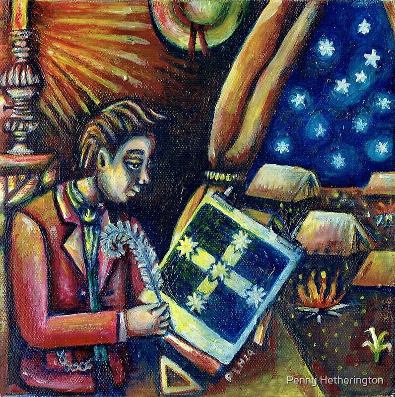 "Captain Henry Ross Designing the Eureka Flag" by Penny Hetherington ...