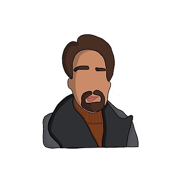 "Lin Manuel Miranda cartoon lip biting sticker meme" Sticker for Sale ...