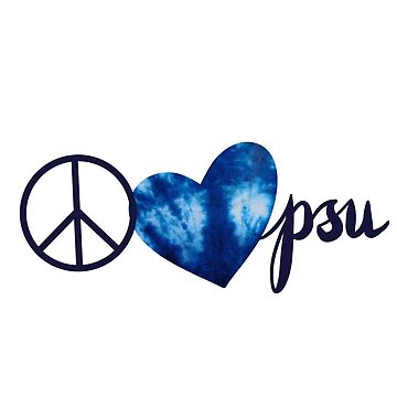 "PEACE, LOVE, PSU" Sticker for Sale by Shel Brownlow | Redbubble