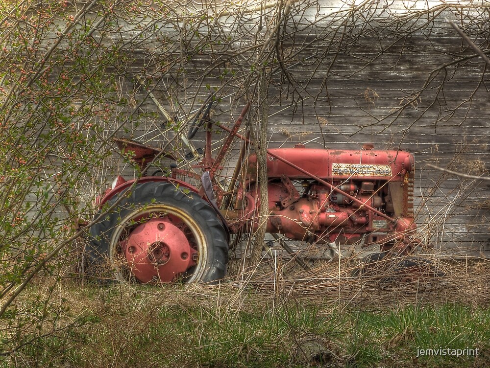 "Forgotten Tractor rustic farm decor rural decay HDR photography" by ...