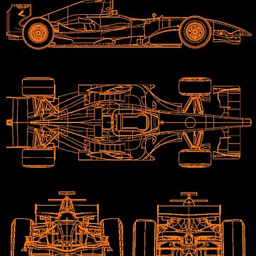 "Racing car blueprint project orange norris" Journal for Sale by ...