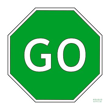 "Go Traffic Sign" Sticker for Sale by kololo | Redbubble