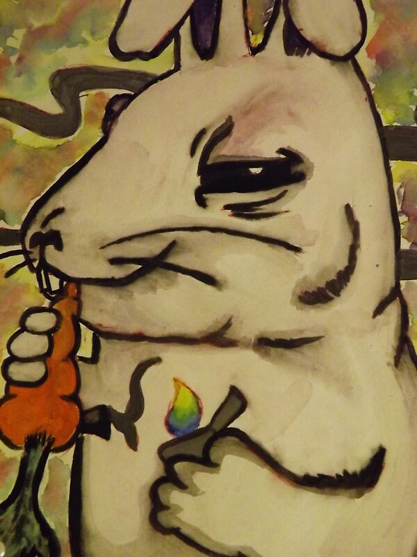 "Stoner Rabbit" by WoahIsBree | Redbubble