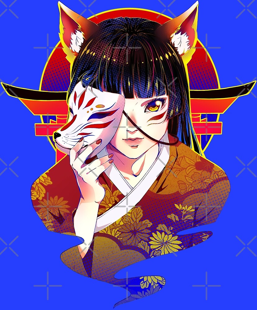 "Anime Inari fox" by AnGoArt | Redbubble