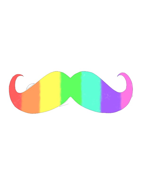 Rainbow Mustache Wallpaper With Animals
