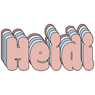 "Heidi Name " Canvas Print for Sale by ashleymanheim | Redbubble