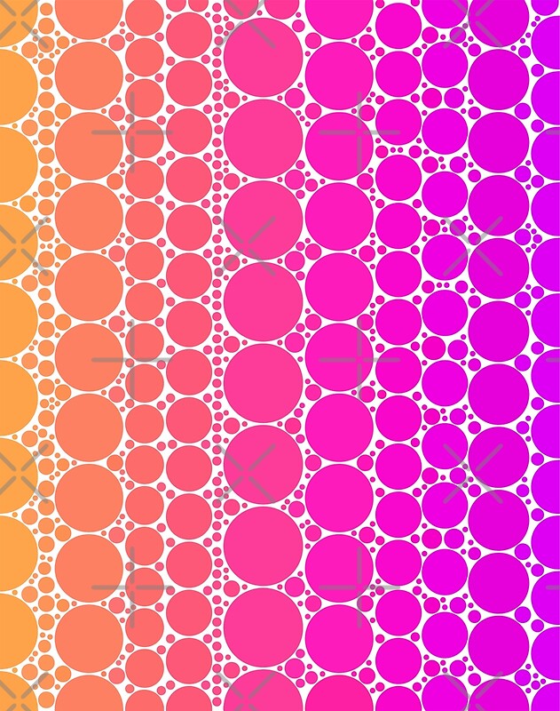 "Sunset Sky Pastel Polka Dot Stripes Pattern" by patternsoup | Redbubble