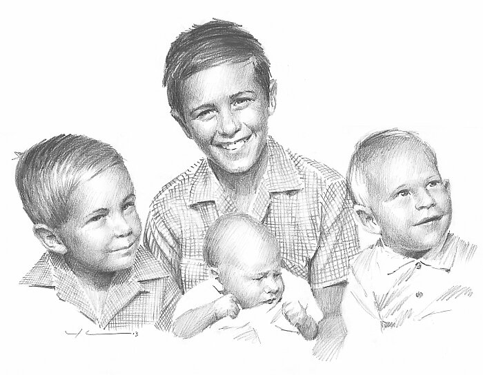 "Four brothers drawing 2" by mike theuer | Redbubble