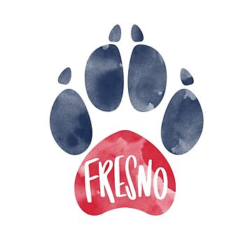 "Fresno Paw Print" Sticker for Sale by Sara Theodozio | Redbubble