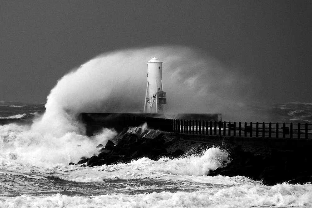 "Ayr Harbour Pier Storm 2007" by AyrshireImages | Redbubble