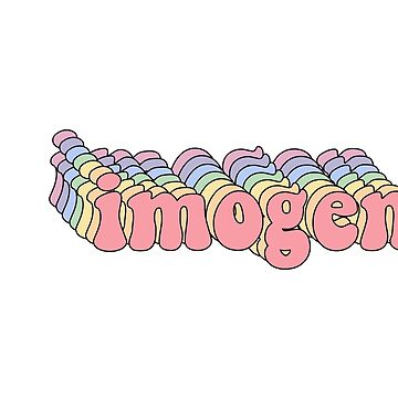 "imogen name sticker" Sticker for Sale by youtubemugs | Redbubble