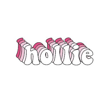 "hollie name sticker - pink" Sticker for Sale by youtubemugs | Redbubble