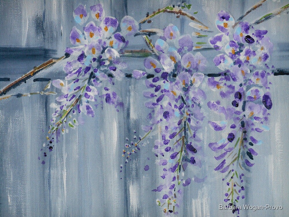"Wisteria on the Back Fence." by Barbara Wogan-Provo | Redbubble
