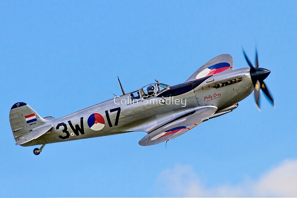 "Spitfire LF.IXc MK732/3W-17 PH-OUQ "Polly Grey"" by Colin Smedley ...