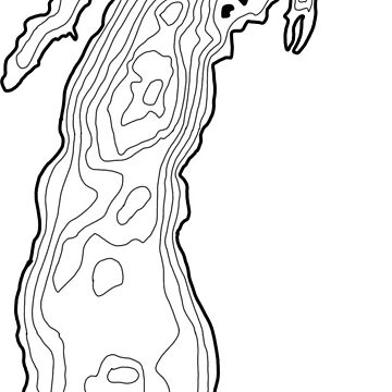 "Lake Michigan Depth Map" Art Board Print for Sale by Abbey Hull ...