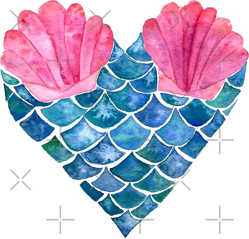 "Mermaid at heart" by Harpleydesign | Redbubble