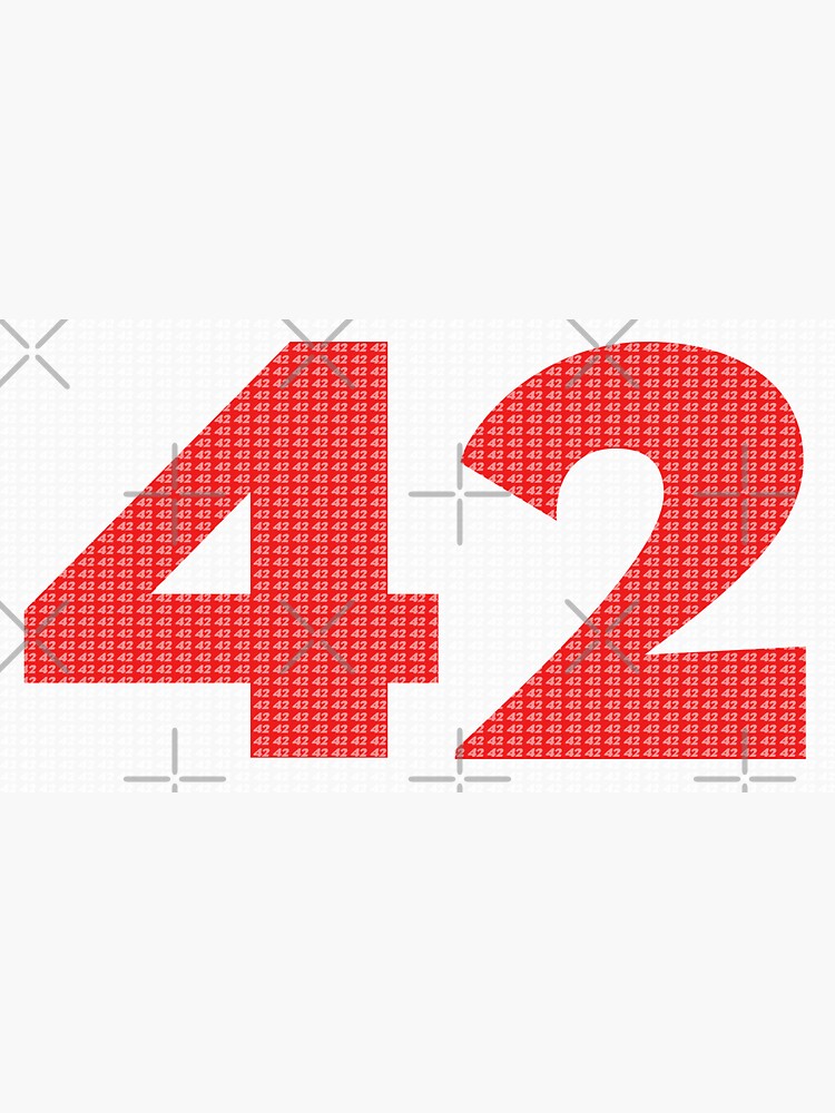 "The Number 42 (red)" Stickers by GarfunkelArt | Redbubble