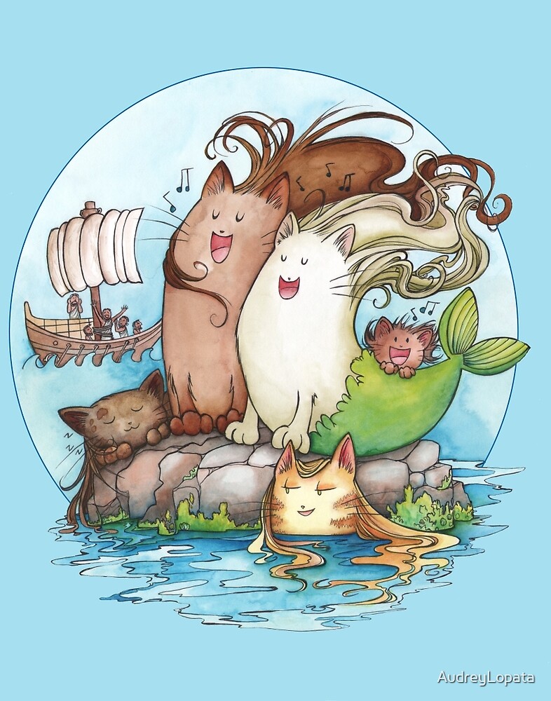 "Siren Cats" by AudreyLopata | Redbubble