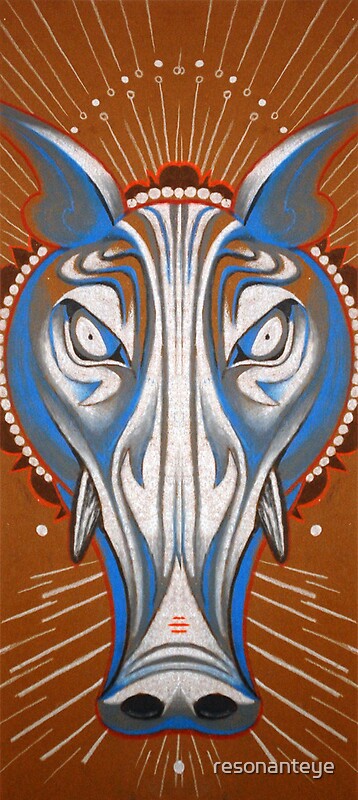 "blue boar totem." by resonanteye | Redbubble