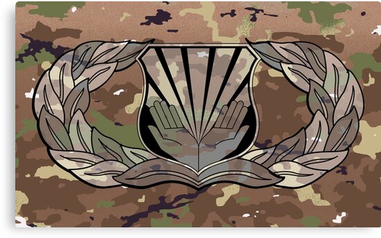 "Air Force Chaplain Assistant Badge (Enlisted) Badge" Canvas Print by ...