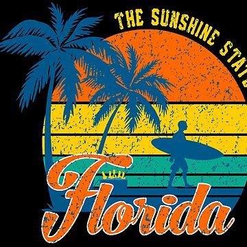 "Florida The Sunshine State Retro Sunset" Sticker for Sale by ...