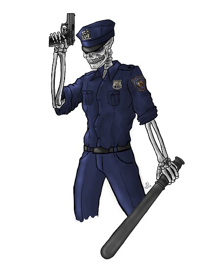 "Skeleton Cop" Posters by Jmdunn90 | Redbubble