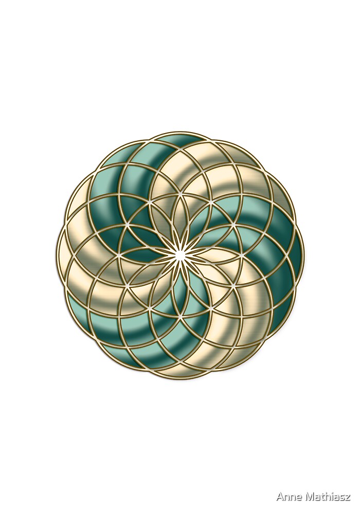 "SEED OF LIFE, TUBE TORUS, SACRED GEOMETRY" by Anne Mathiasz | Redbubble