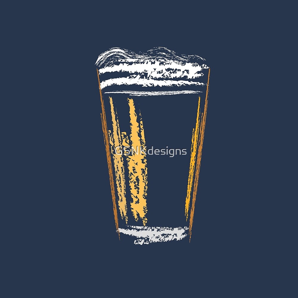 "Beer Glass Chalk Drawing" by GSNKdesigns | Redbubble