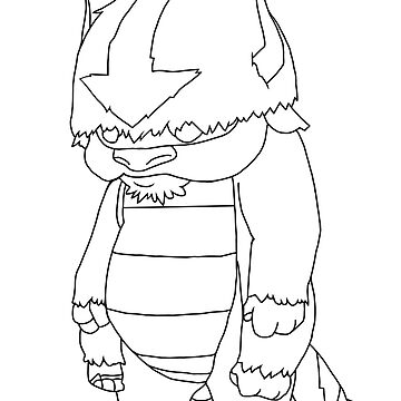 "Standing Appa: Avatar The Last Airbender (Black)" Art Print for Sale ...