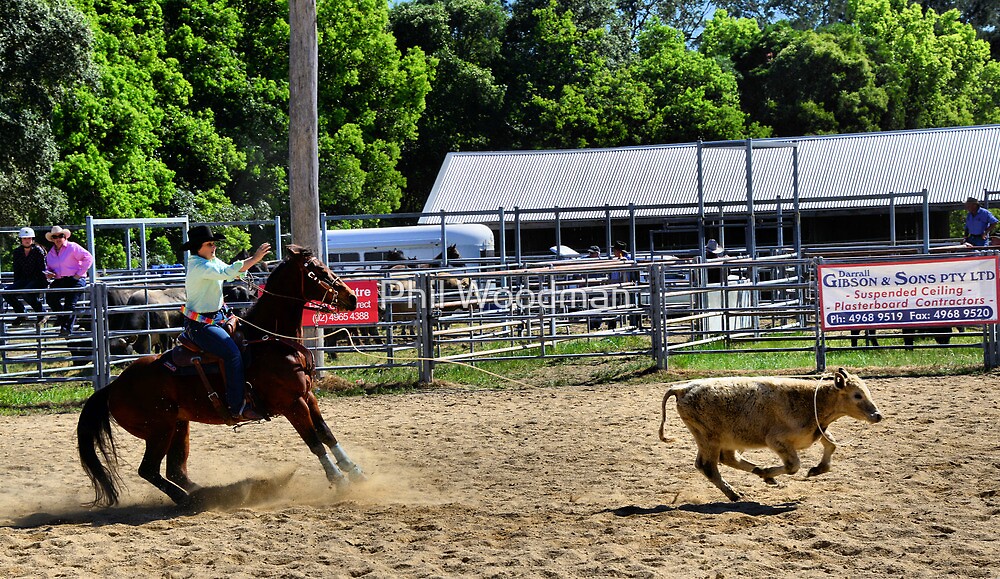 "Lasso Lady - Stroud Rodeo NSW Australia" by Phil Woodman | Redbubble