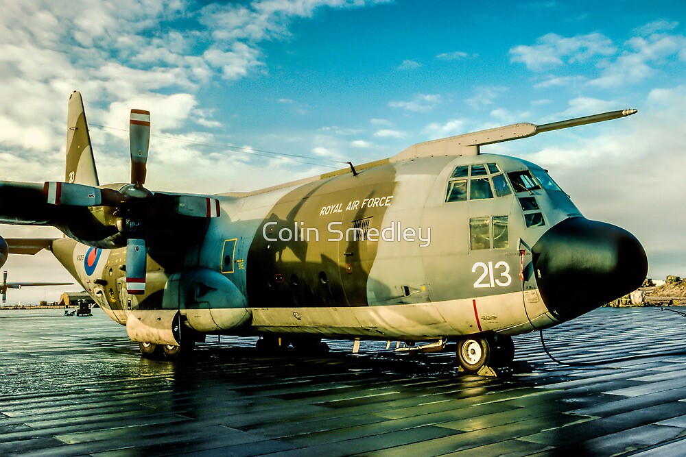 "C-130K Hercules C.1K XV213 at RAF Stanley" by Colin Smedley | Redbubble