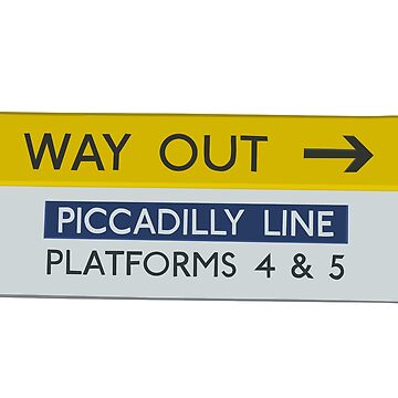 "London Underground Way Out Sign (Picadilly Line)" Sticker for Sale by ...