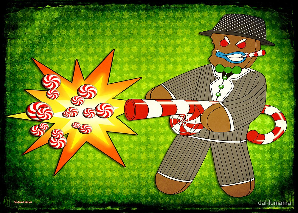 "Gingerbread Gangster" by dahlymama | Redbubble