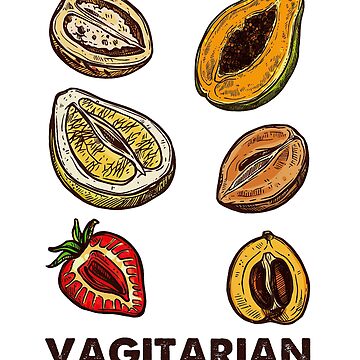"Vagitarian" Sticker for Sale by CarlosGray | Redbubble