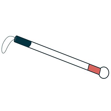 "Long White Cane" Sticker for Sale by EyeTeachTactile | Redbubble