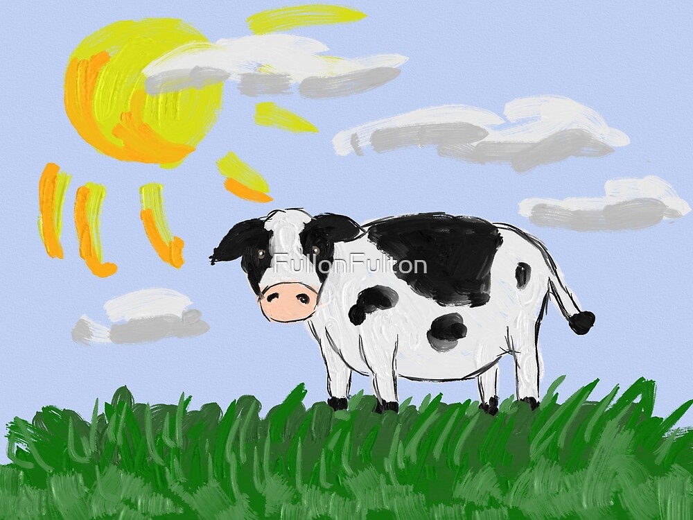 "Cow Finger Painting" by FullonFulton | Redbubble